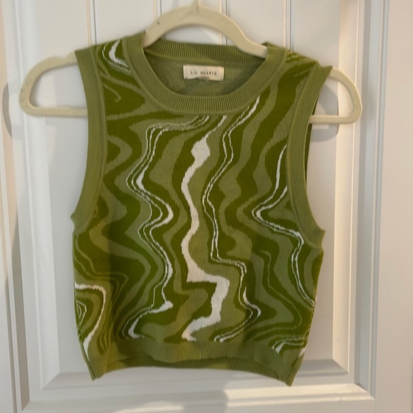 La Hearts | Tops | La Hearts Green Marble Tank Top | Poshmark